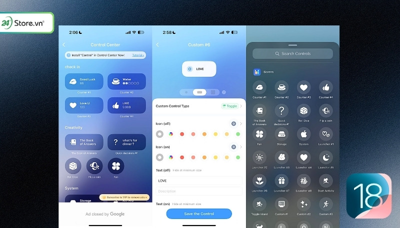 Cách tùy chỉnh Control Center trên iOS 18 ĐẸP, đa dụng hơn